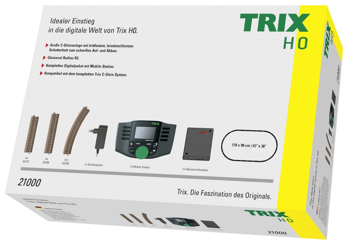 Trix T21000 21000 H0 Startset, A Digital Start DCC, 230 volts, With Tr ...