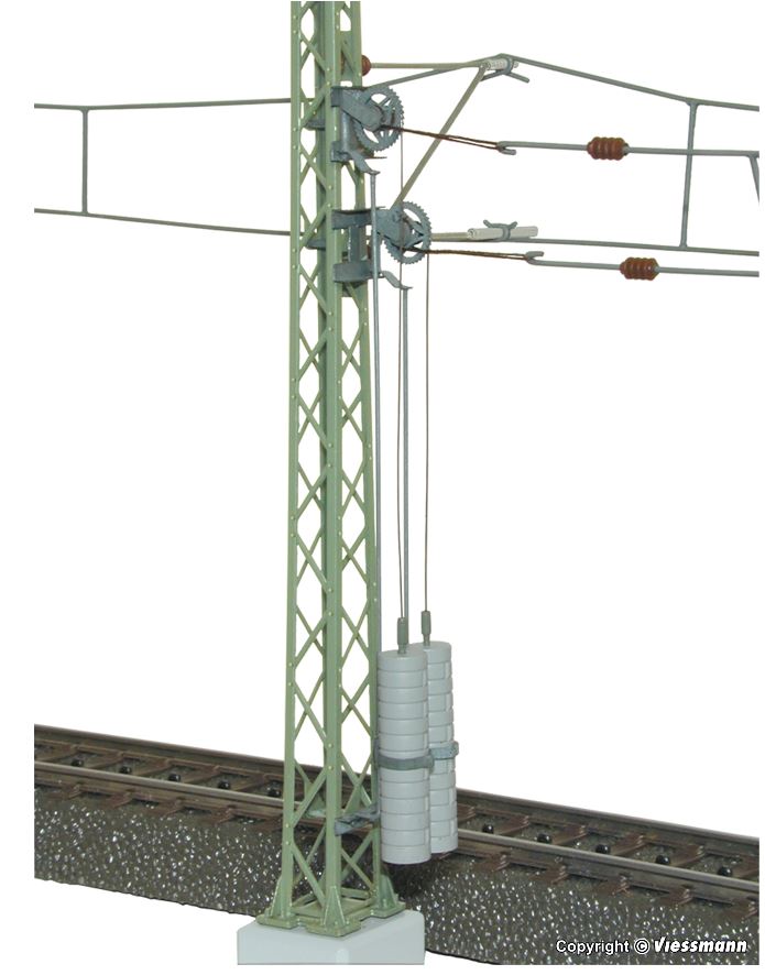 Viessmann 04164 4164 H0 Catenary, Tensioning Pulley With Mast, H 11.5c ...