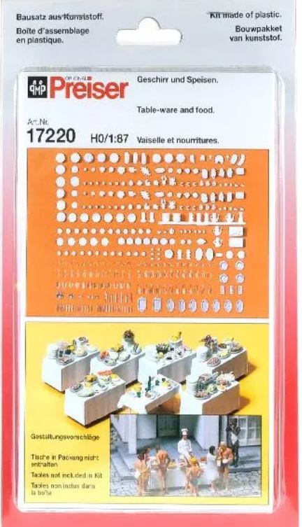 Preiser 17220 H0 Tableware, Food – AnnieKits